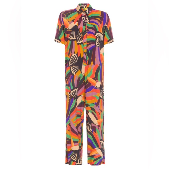 FARM Rio | Pants & Jumpsuits | Farm Rio Macacao Frentista Tucan ...